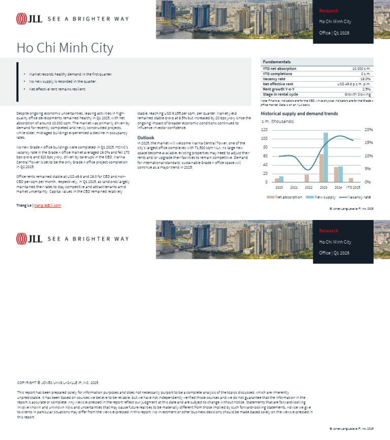 JLL Ho Chi Minh City Office Market Dynamics | PDF | Economies