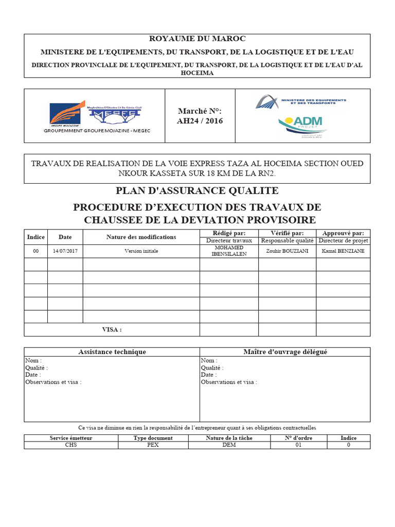 Procédure Travaux Chaussee Déviation RN2 | PDF