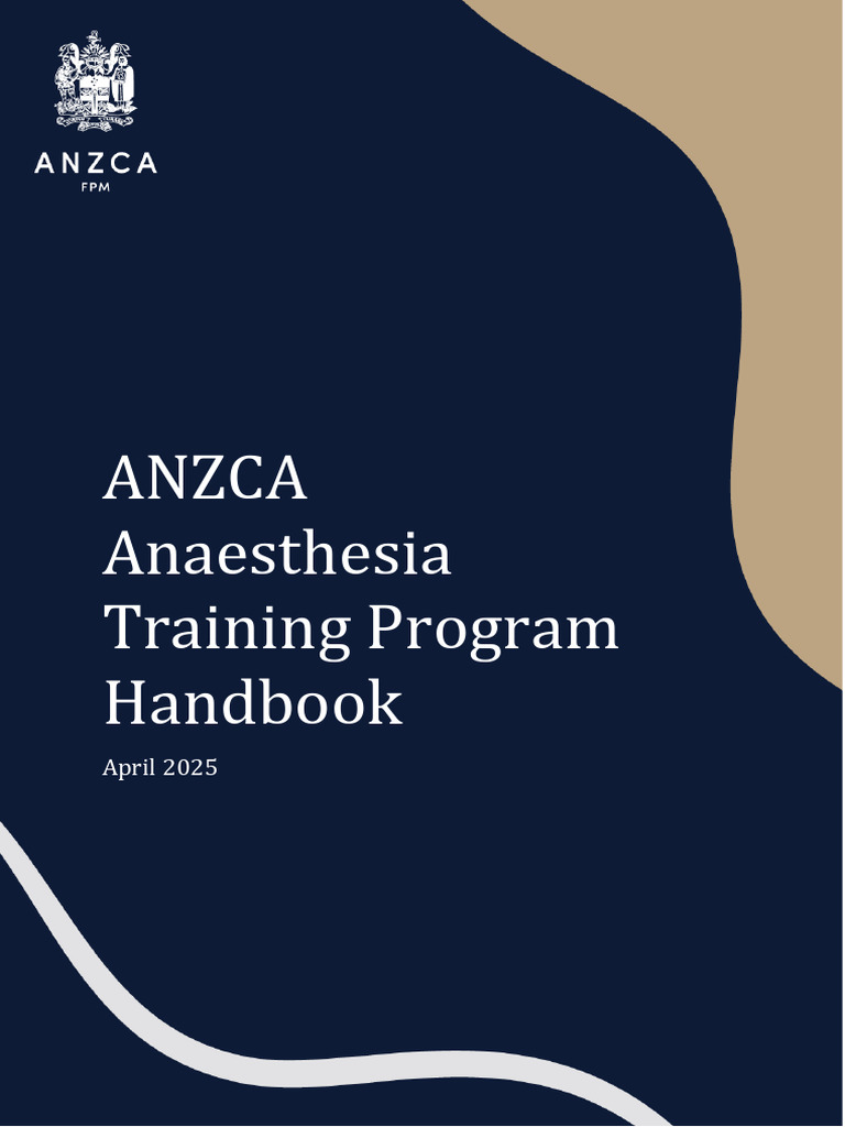 Anaesthesia Training Handbook v2.10 April 2025-2 | PDF