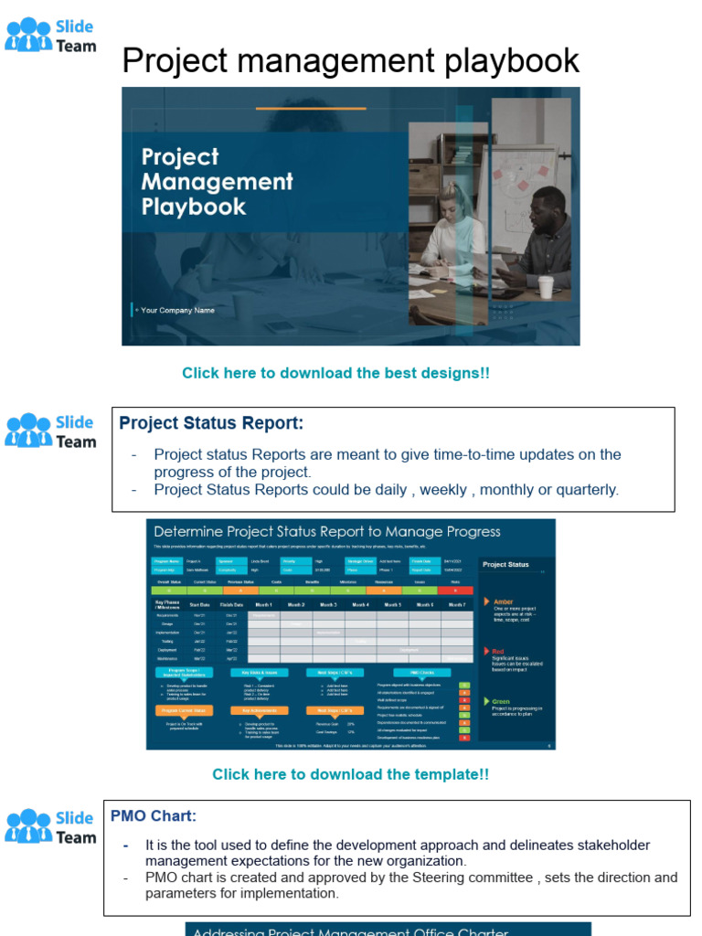 Project Management Playbook Overview | PDF | Project Management | Risk ...