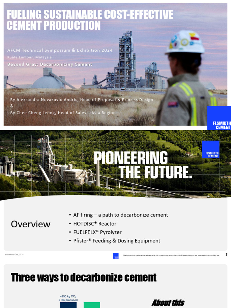 FLSmidth Cement - Fueling Sustainable Cost-Effective Cement Production ...