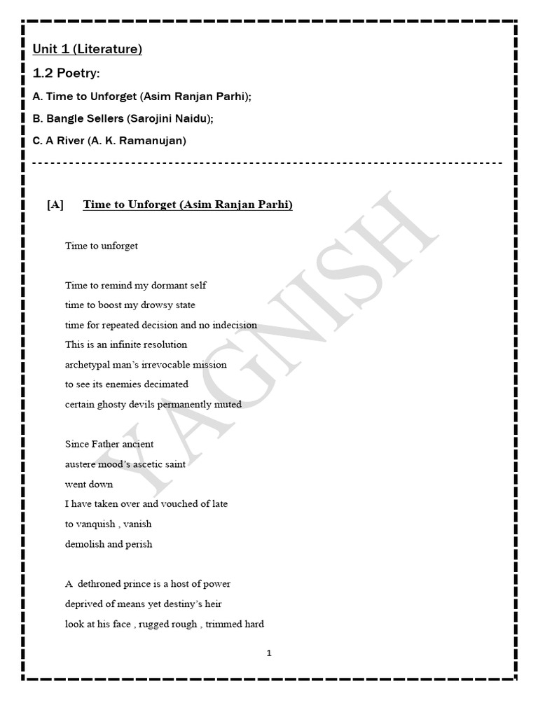 Document1 English III Poem PDF | PDF