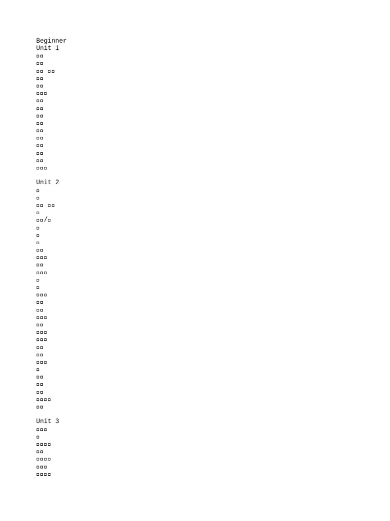 Beginner Vocab | PDF