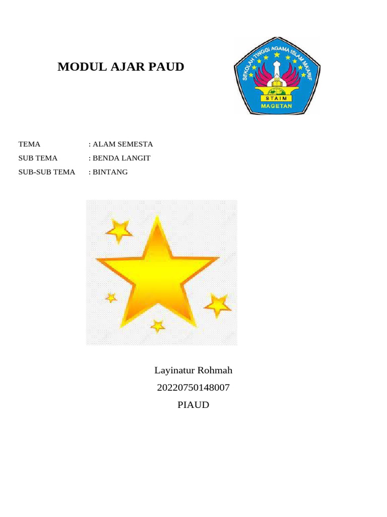 Modul Ajar Paud | PDF