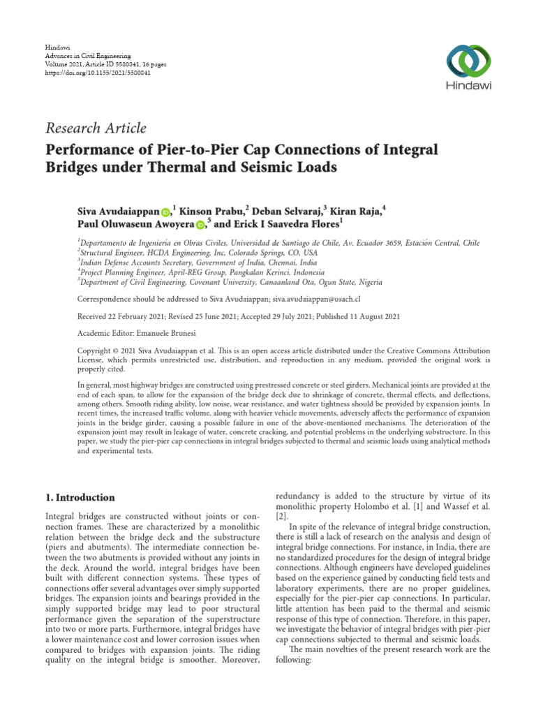 Integral Bridge Connections Analysis | PDF | Young's Modulus ...