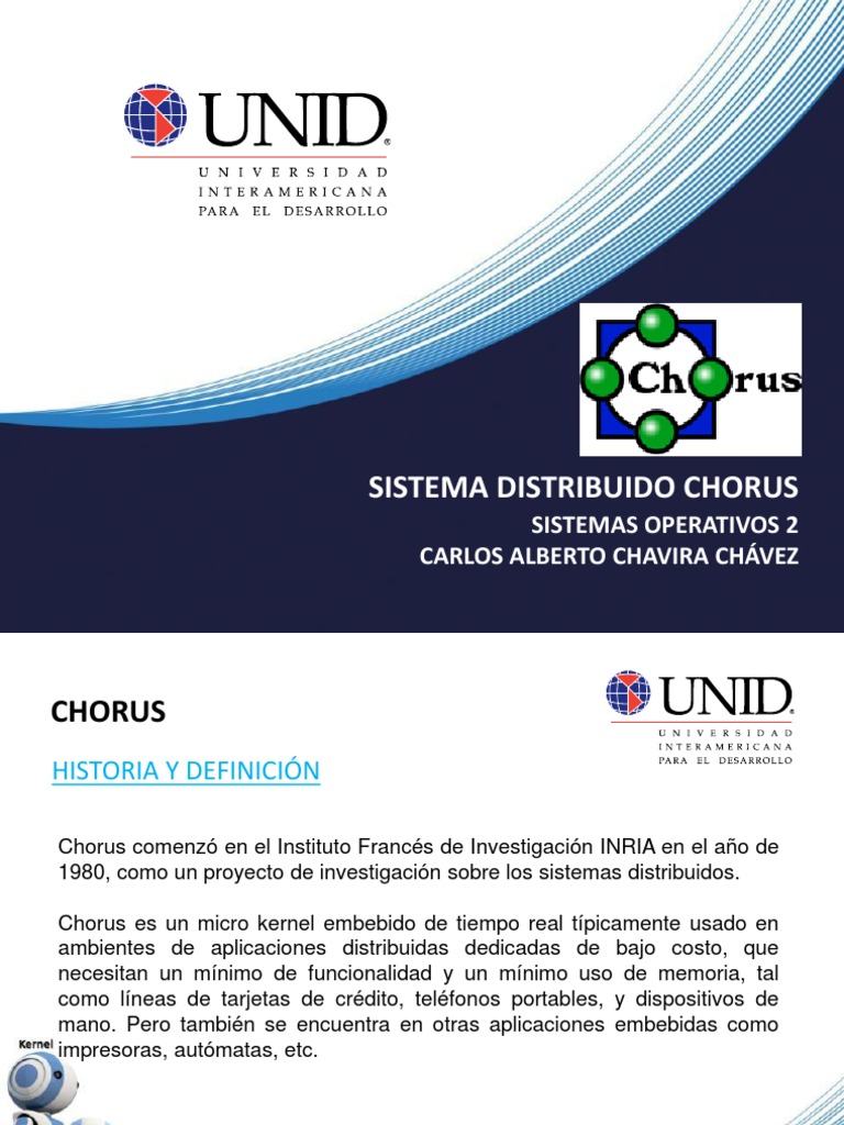 03 SOD Chorus | PDF | Kernel (sistema operativo) | Sistema Integrado