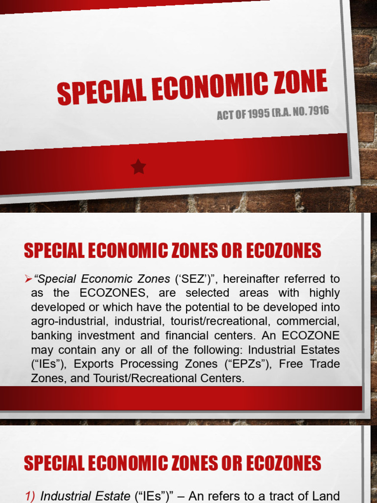 Overview of Special Economic Zones | PDF | Taxes | Tax Deduction