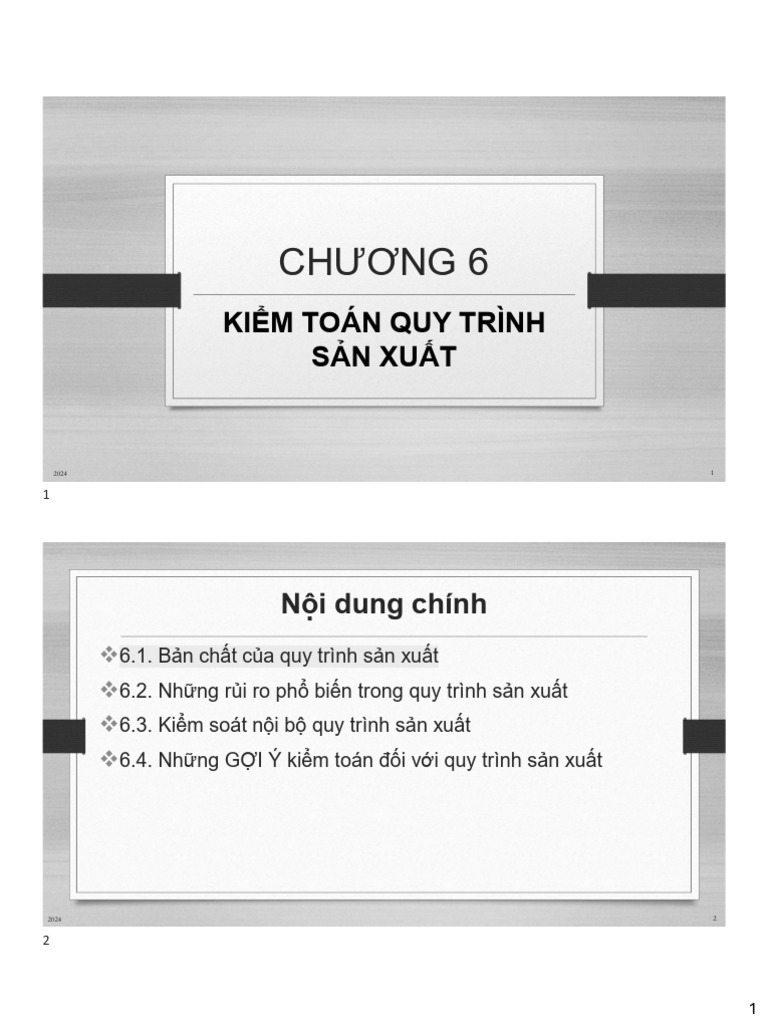 Student - Chapter 6 - Audit of Manufaring Activities | PDF