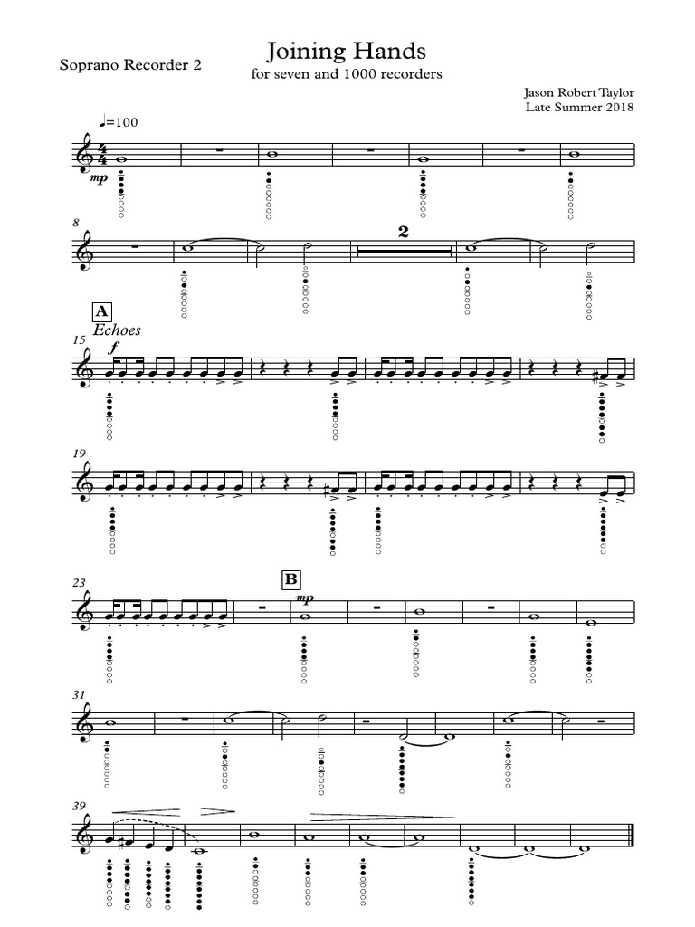1000 Recorders II - Soprano Recorder 2 | PDF