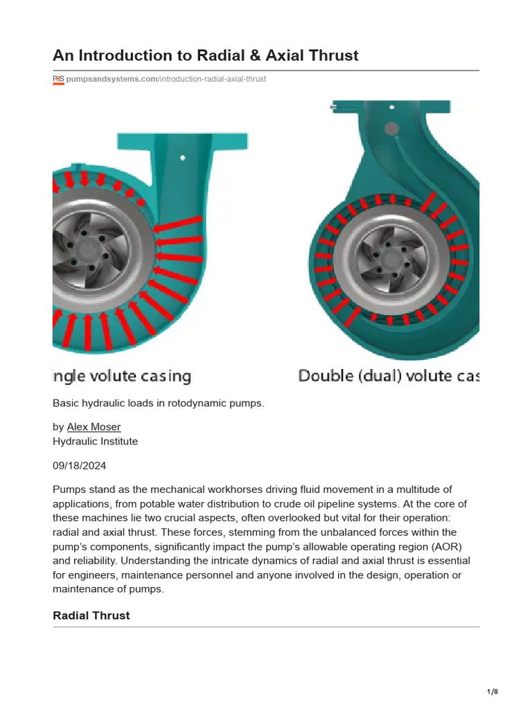 Understanding Radial and Axial Thrust | PDF | Pump | Force