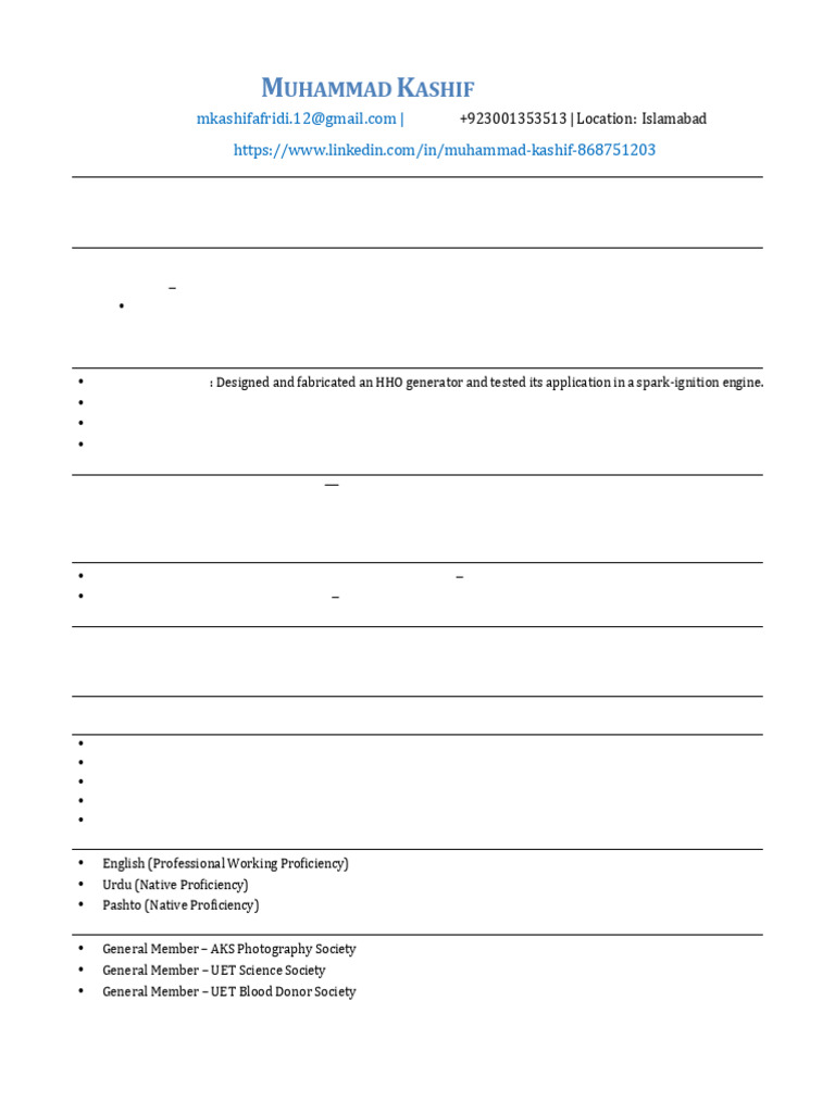 Kashif Mechanical Trainee | PDF | Engineering | Heat