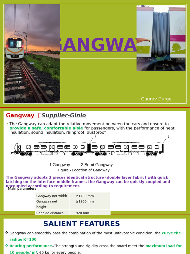 Gangway Specifications and Features | PDF | Electrical Connector ...