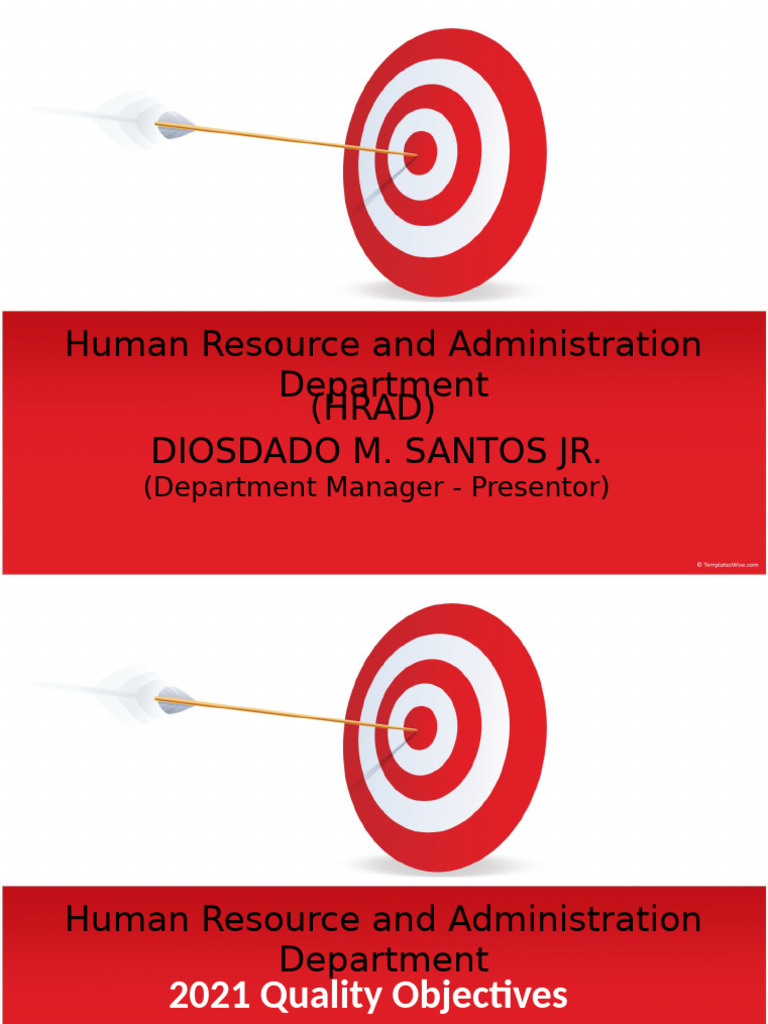 2021 HR Quality Objectives Overview | PDF | Employee Retention ...