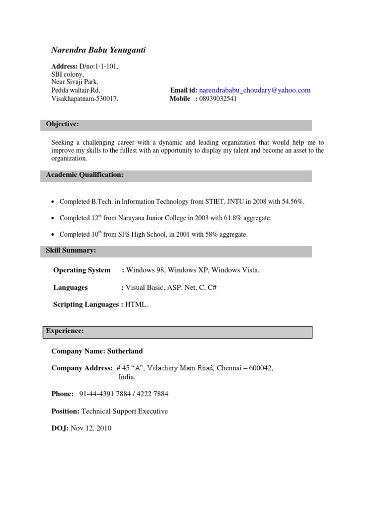 Narendra Resume | PDF