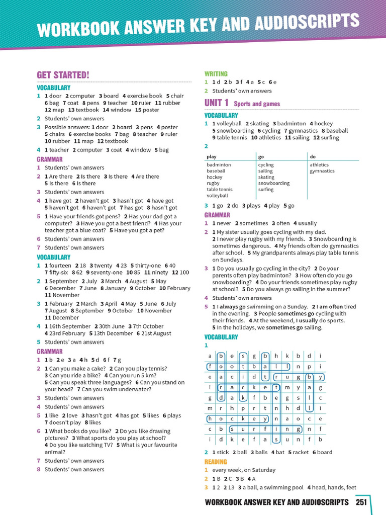 Prepare 2ed 2 Workbook - Answer Keys | PDF
