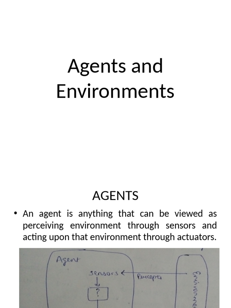 Agents and Environment | PDF | Perception | Psychological Concepts