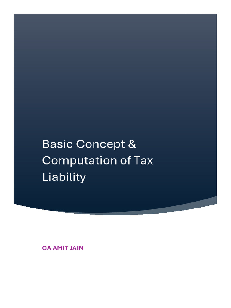 Tax Liability Computation Guide | PDF | Capital Gain | Capital Gains Tax
