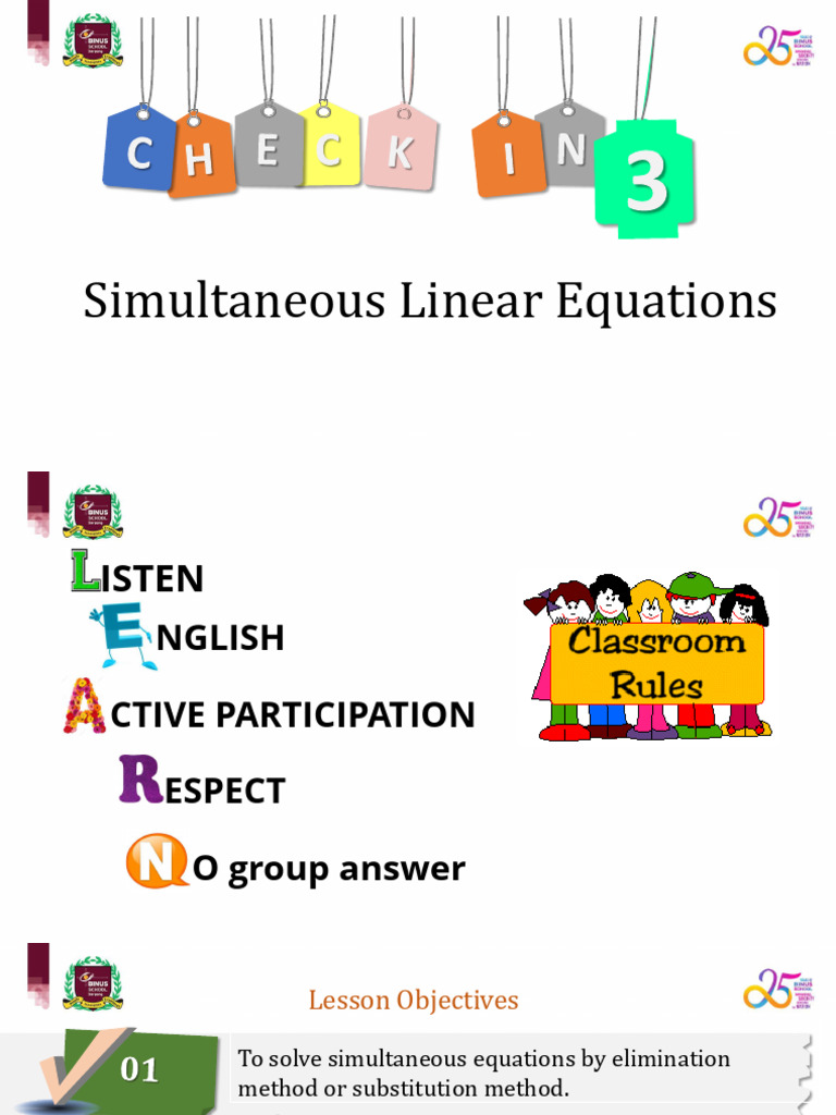 Grade 8 Mathematics_WK09_Simultaneous Linear Equations | PDF