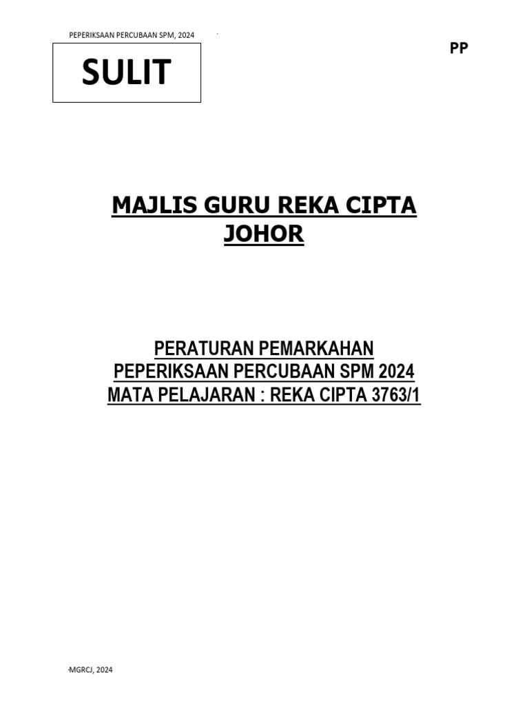 Pp Trial Johor 2024 (Updated) | PDF