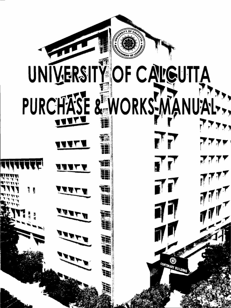University Purchase &work - Manual 2024 | PDF