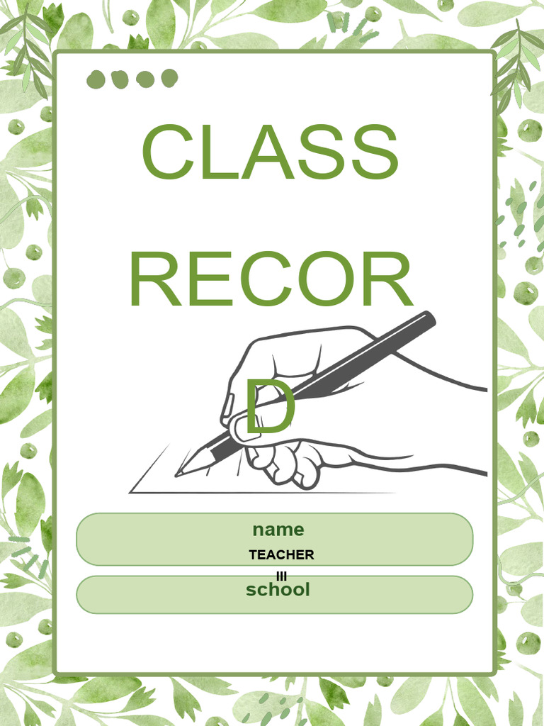 Class Record Green | PDF