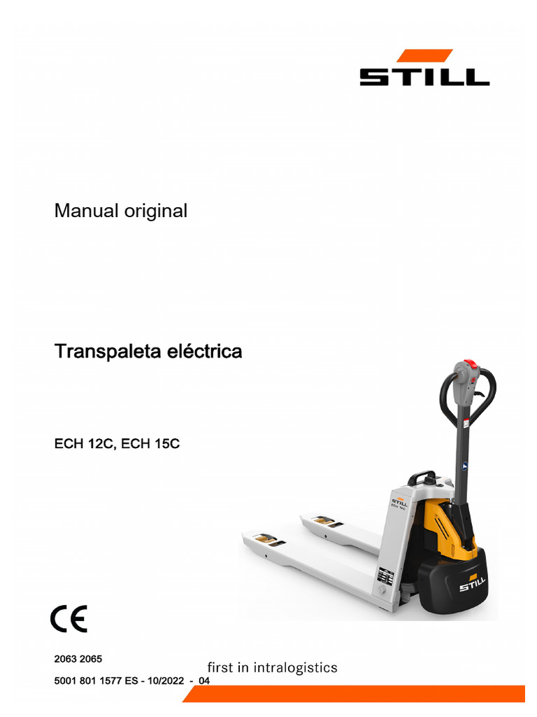 Manual Ech 12c - Ech 15c | PDF | Máquina elevadora | Batería de iones ...