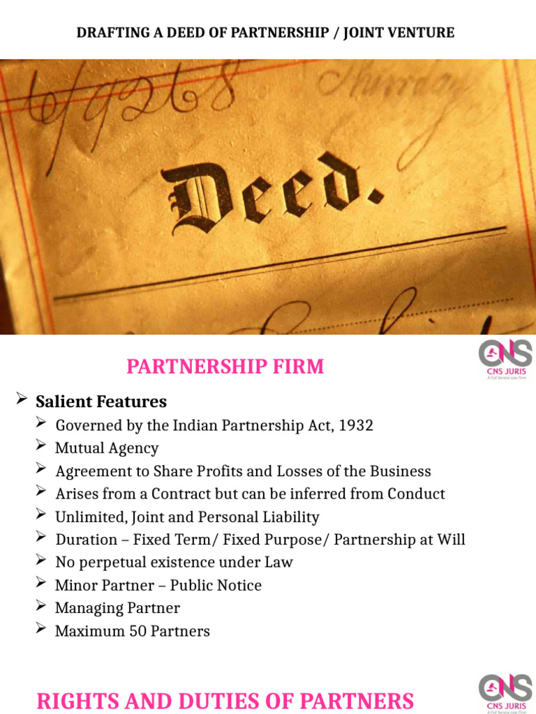 Partnership Deed Drafting Guide | PDF | Partnership | Limited Liability ...