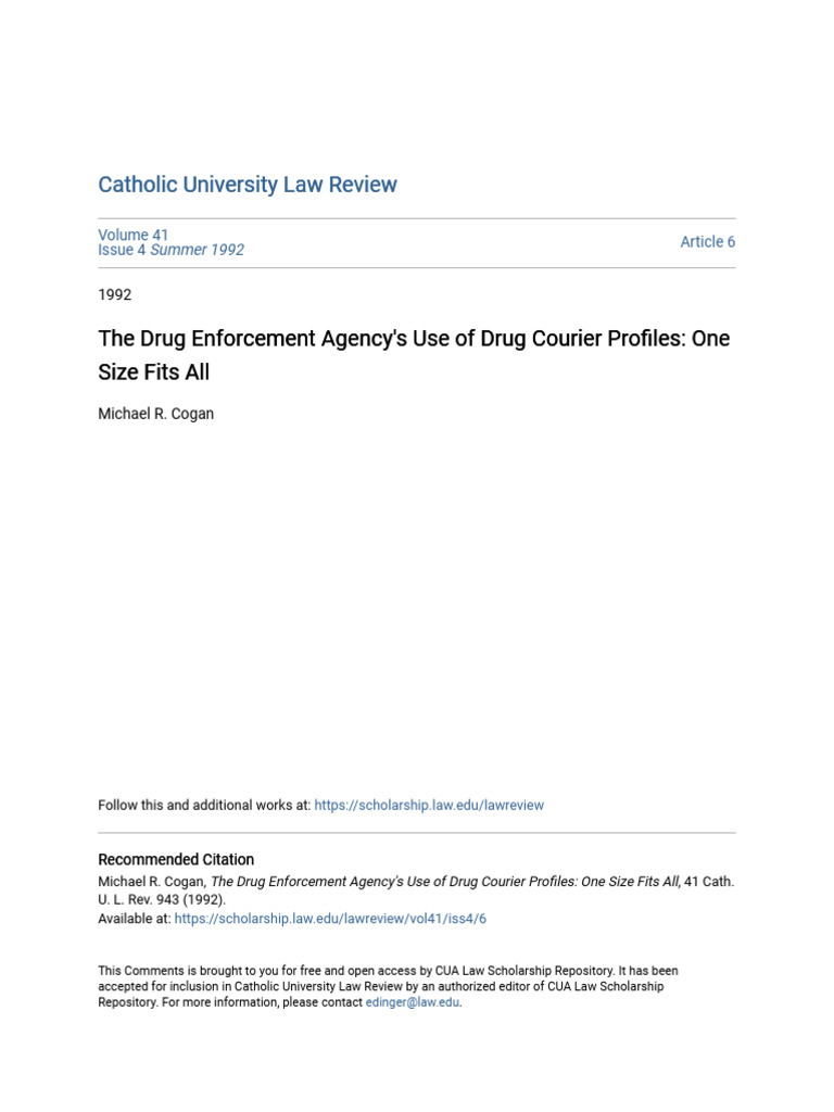 DEA Drug Courier Profiles Explained | PDF | Fourth Amendment To The ...