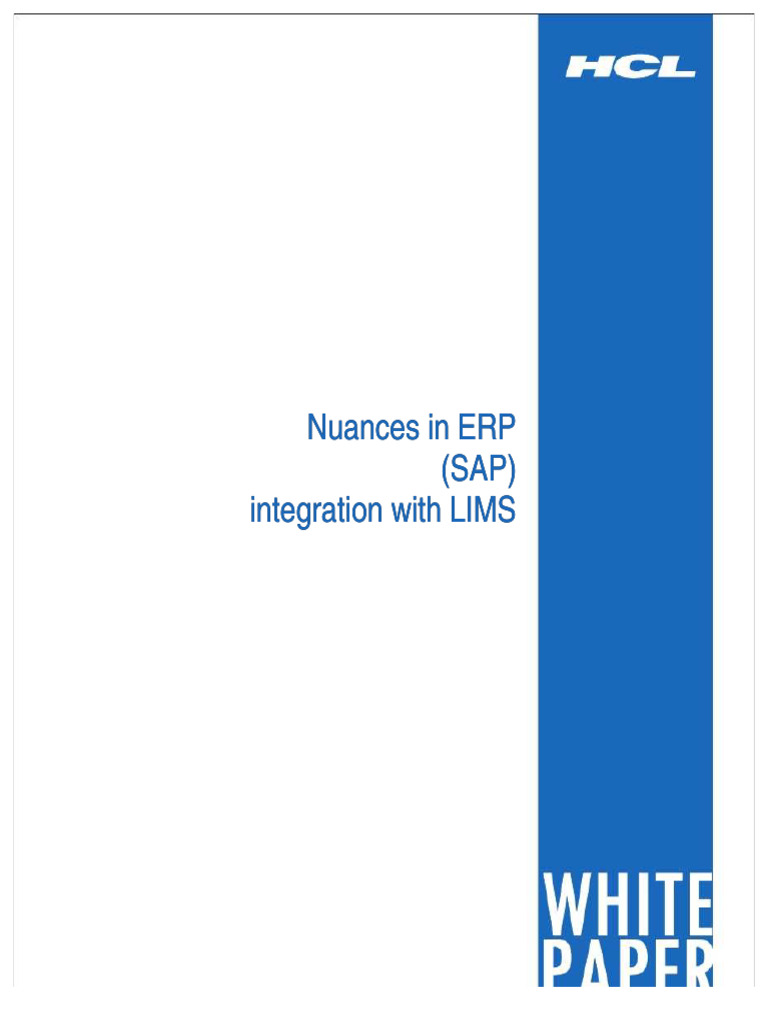 PDF Lims Working With Sap Compress | PDF | Enterprise Resource Planning | Web Service