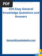 20 GK Questions With Answers | PDF