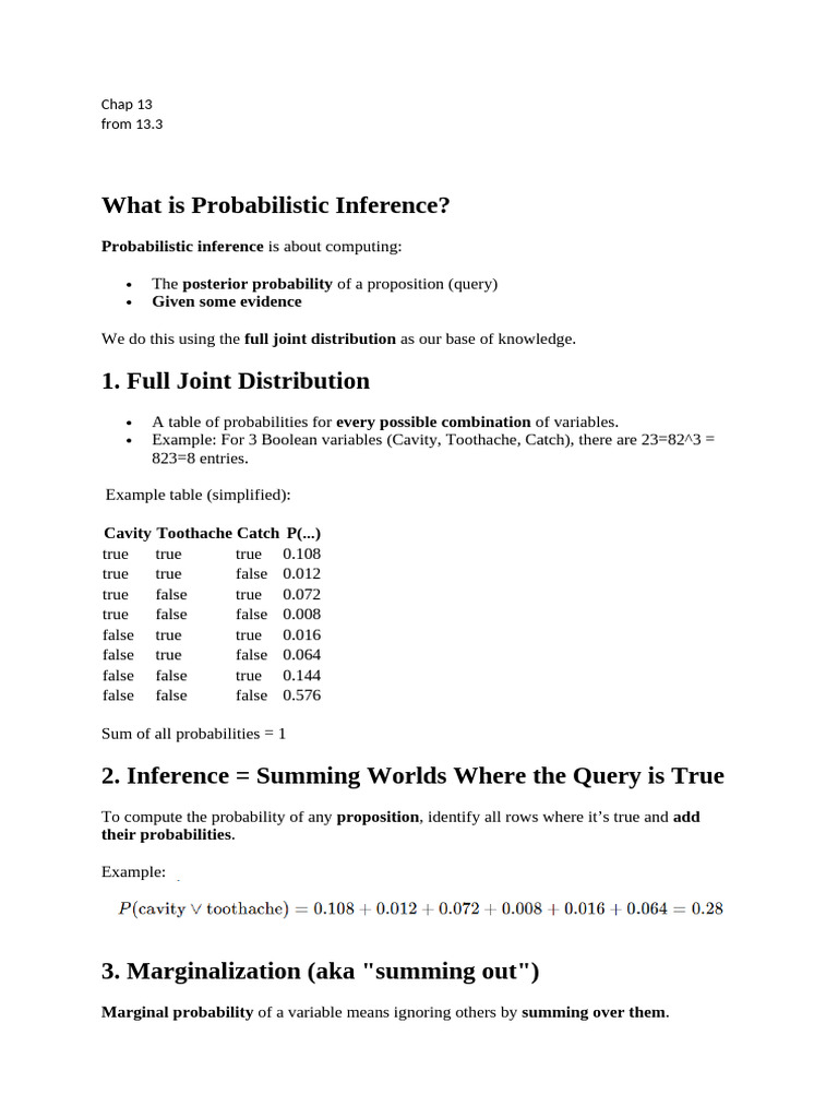AI_Chap 1.3 | PDF | Probability | Statistical Inference