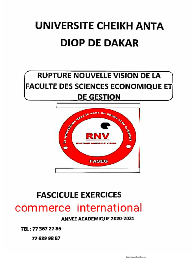 Fascicule Commerce | PDF