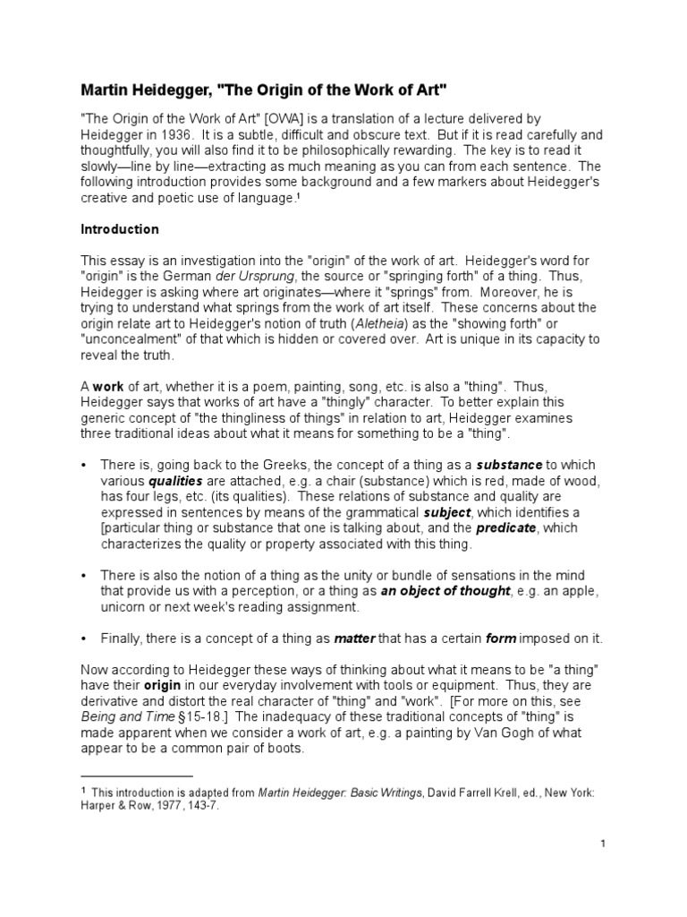 Heidegger Owa Intro | PDF | Martin Heidegger | Being And Time