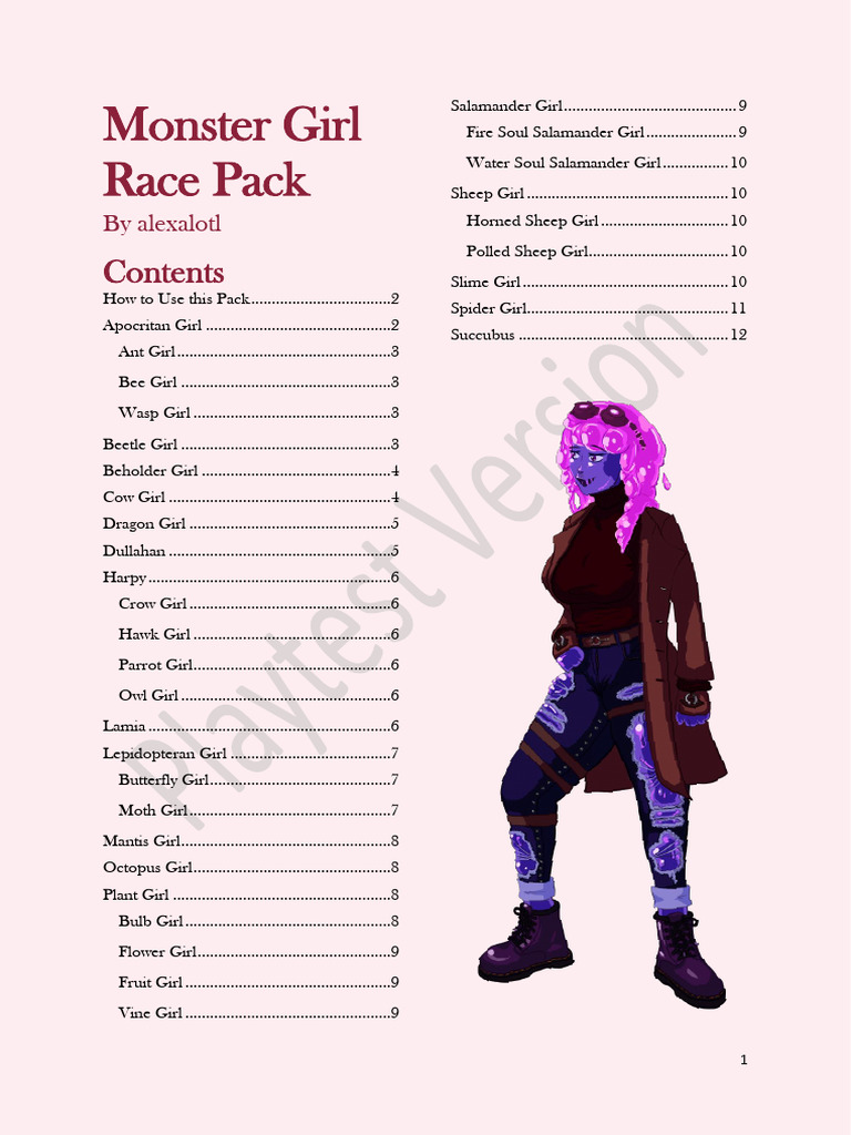 Monster Girl Races for D&D 5E | PDF