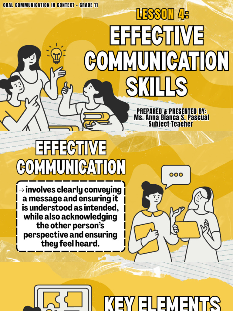 Lesson 4 - Effective Communication Skills | PDF | Body Language ...