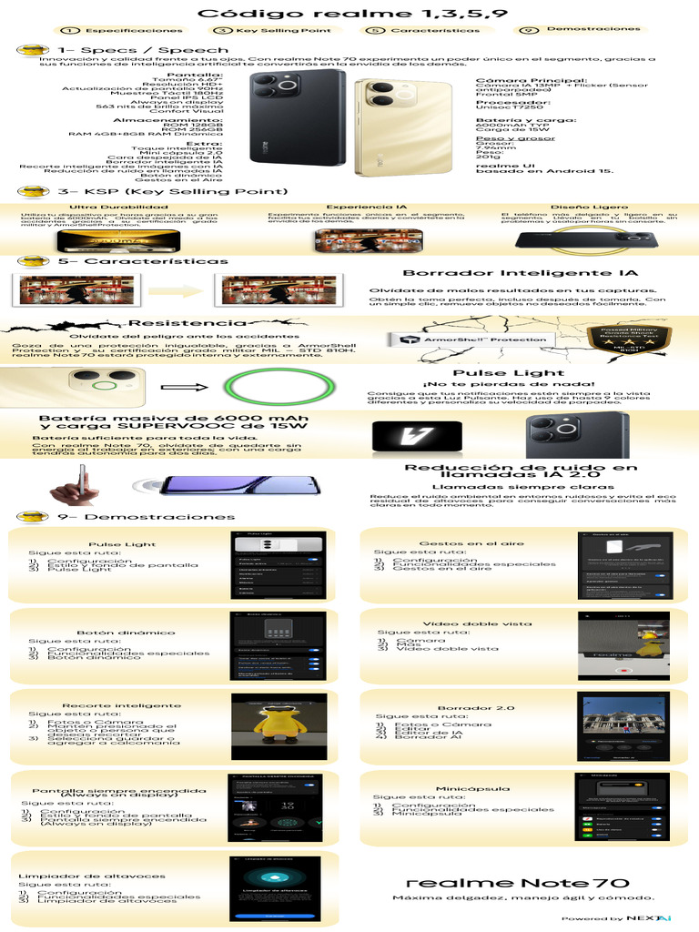 Realme 1-3-5-9 Code Realme Note 70 | PDF