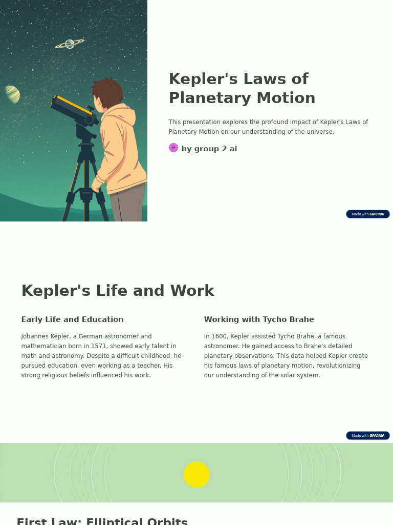 Keplers Laws of Planetary Motion | PDF | Orbit | Johannes Kepler