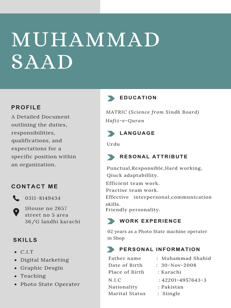 Saad CV | PDF