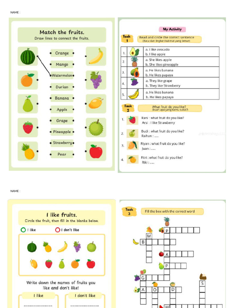 Handout Bab 1 I Like Apple | PDF