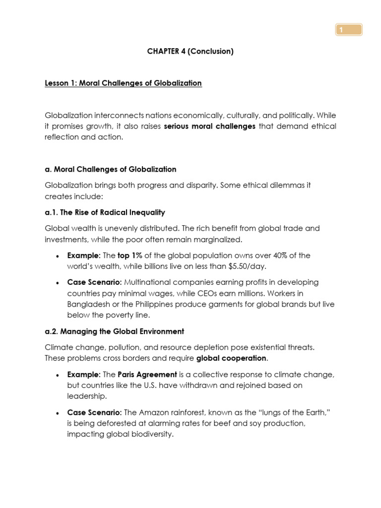 Ethical Challenges of Globalization | PDF | Religious Essays & Ethics ...