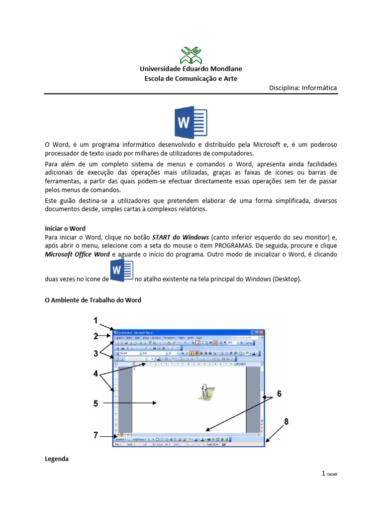 Text. Apoio - Word Resumo | PDF | Janela (informática) | Microsoft Word