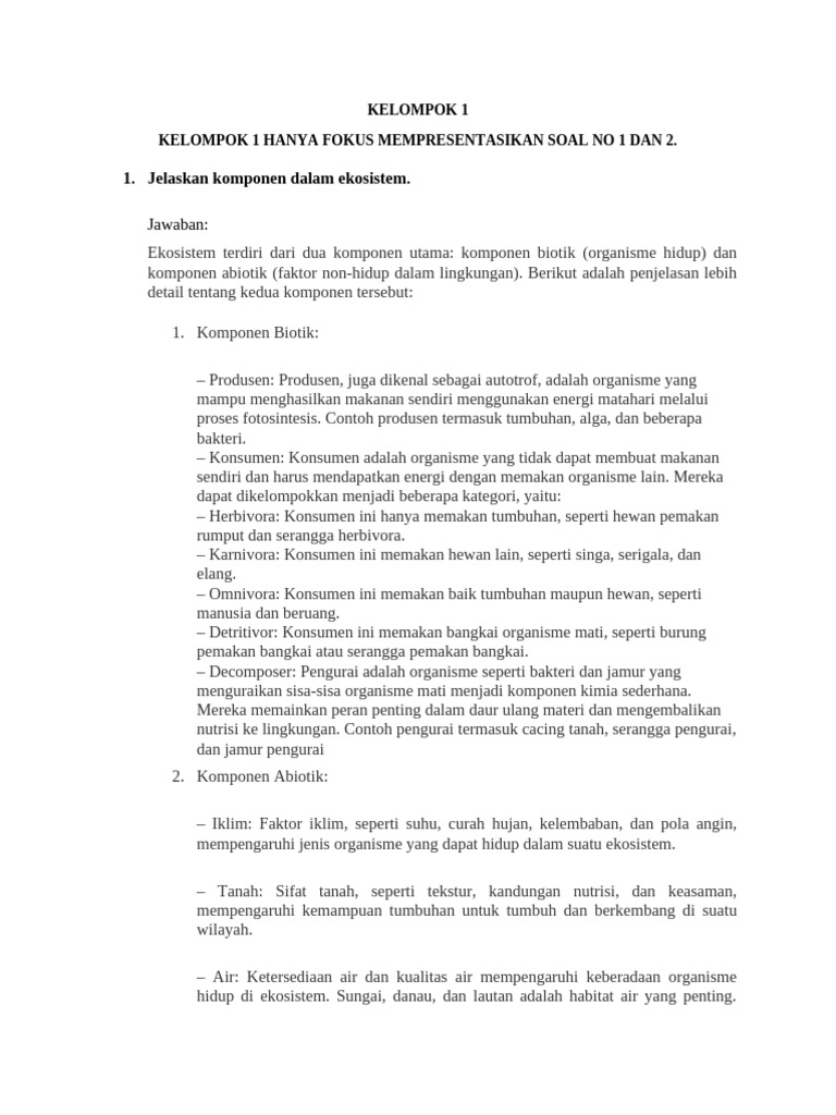 Presentasi Kelompok 1 | PDF