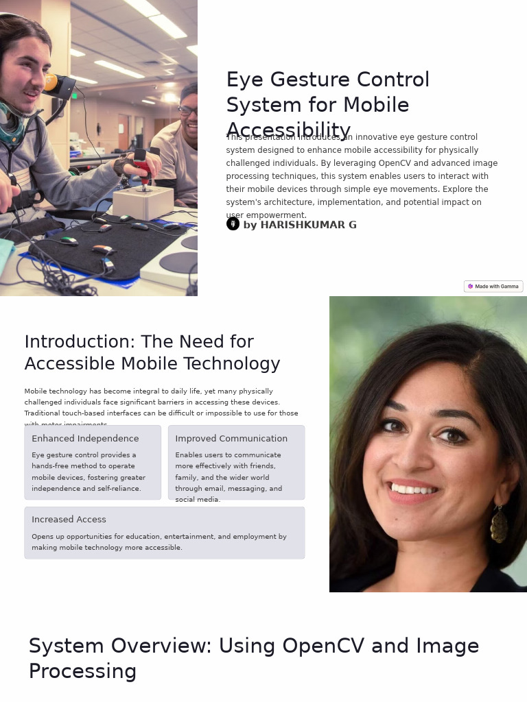 Eye Gesture Control System For Mobile Accessibility | PDF | Computing ...