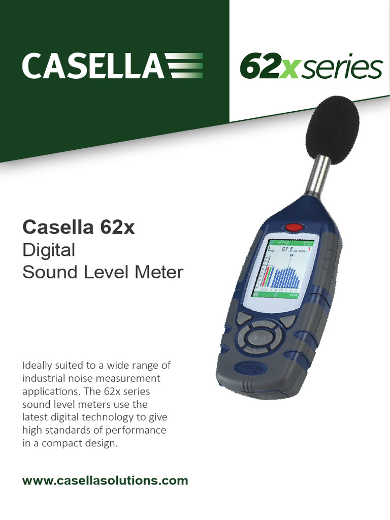 Sound Level Meter CEL 62X Datasheet | PDF | Noise | Acoustics
