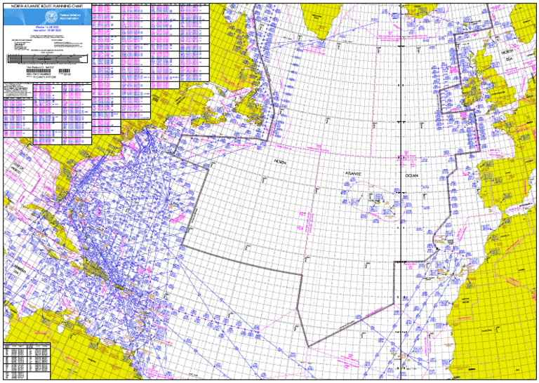 North Atlantic Route Planning Chart | PDF | Geodesy
