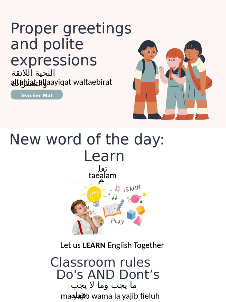 ESL Greetings and Polite Expressions | PDF