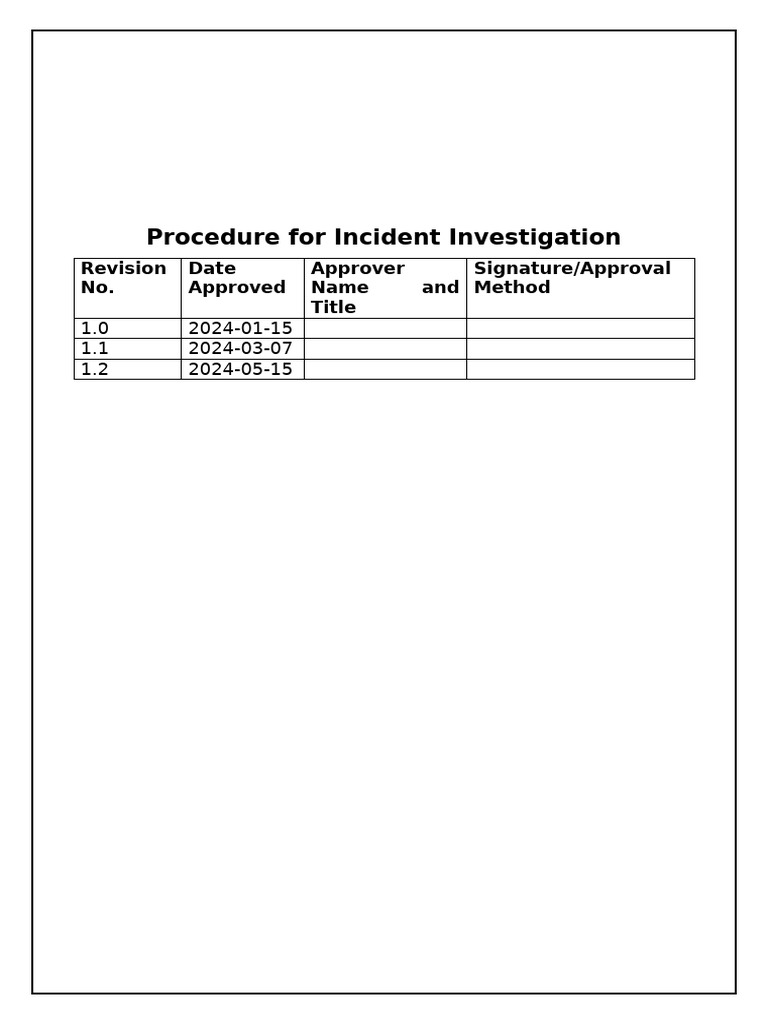 Incident Investigation Procedure Guide | PDF
