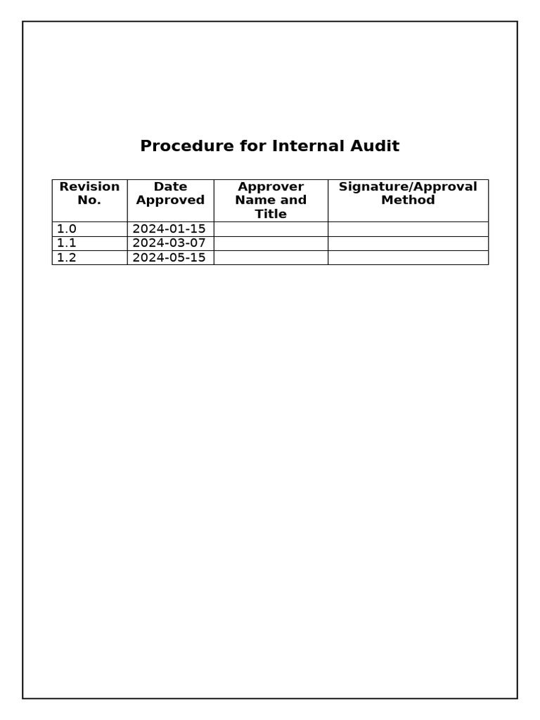 HSE Procedure For Internal Audit | PDF | Audit | Internal Audit