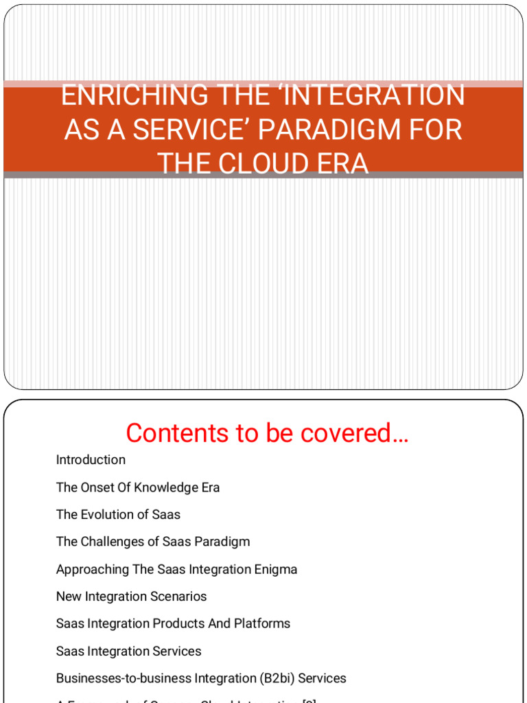 Enriching the `Integration | PDF | Cloud Computing | Software As A Service