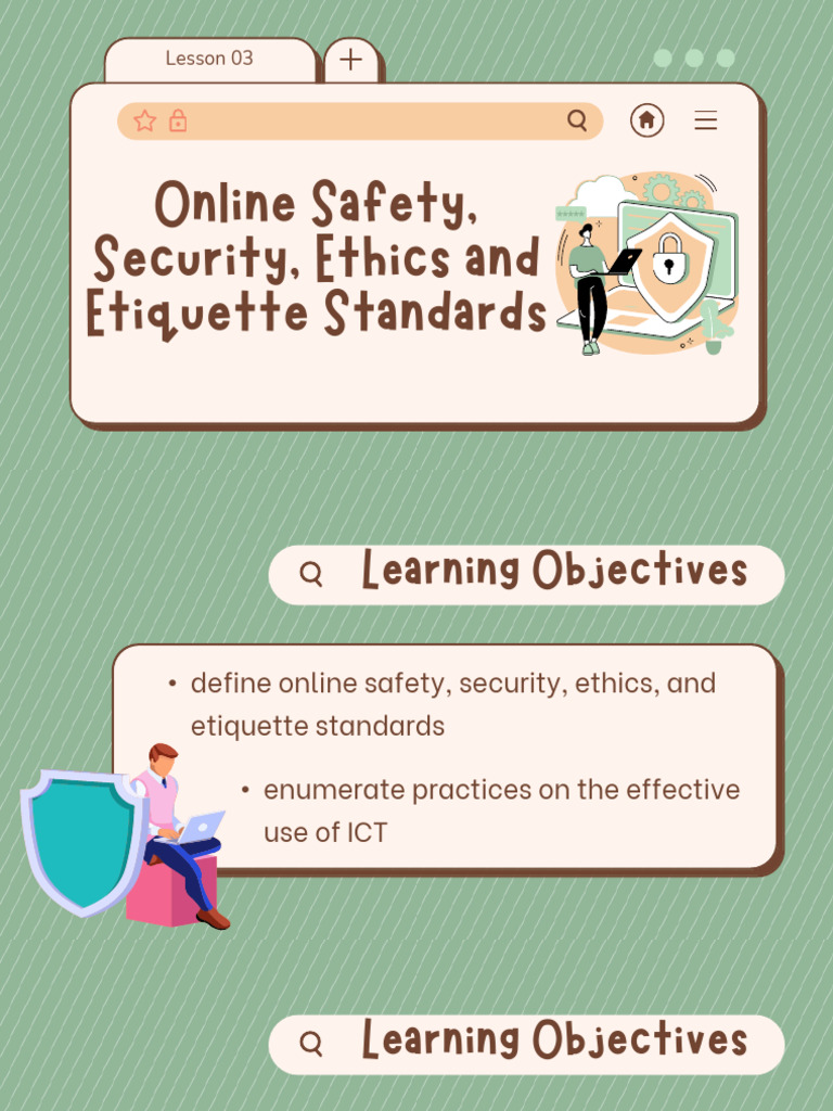 3 Online Safety Security Ethics and Etiquette Standards 093414 | PDF ...